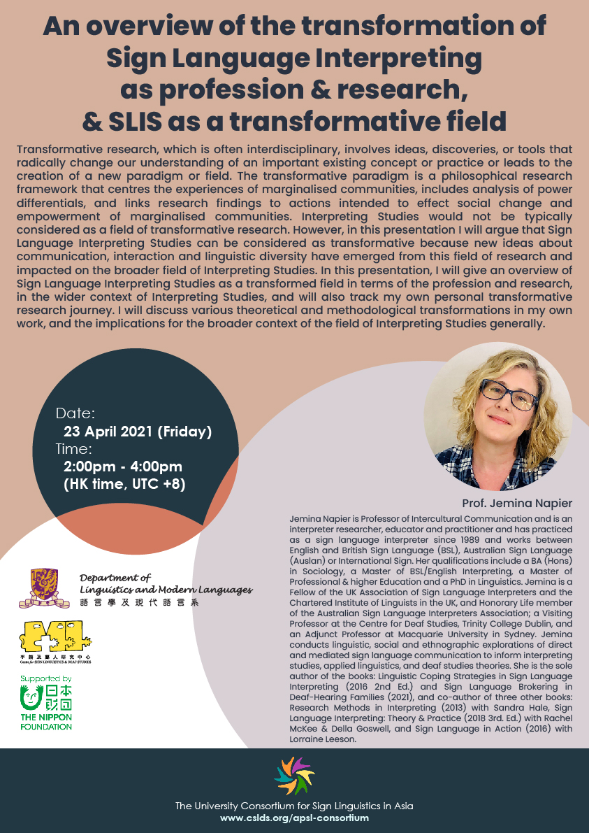 Webinar: An overview of the transformation of Sign Language ...