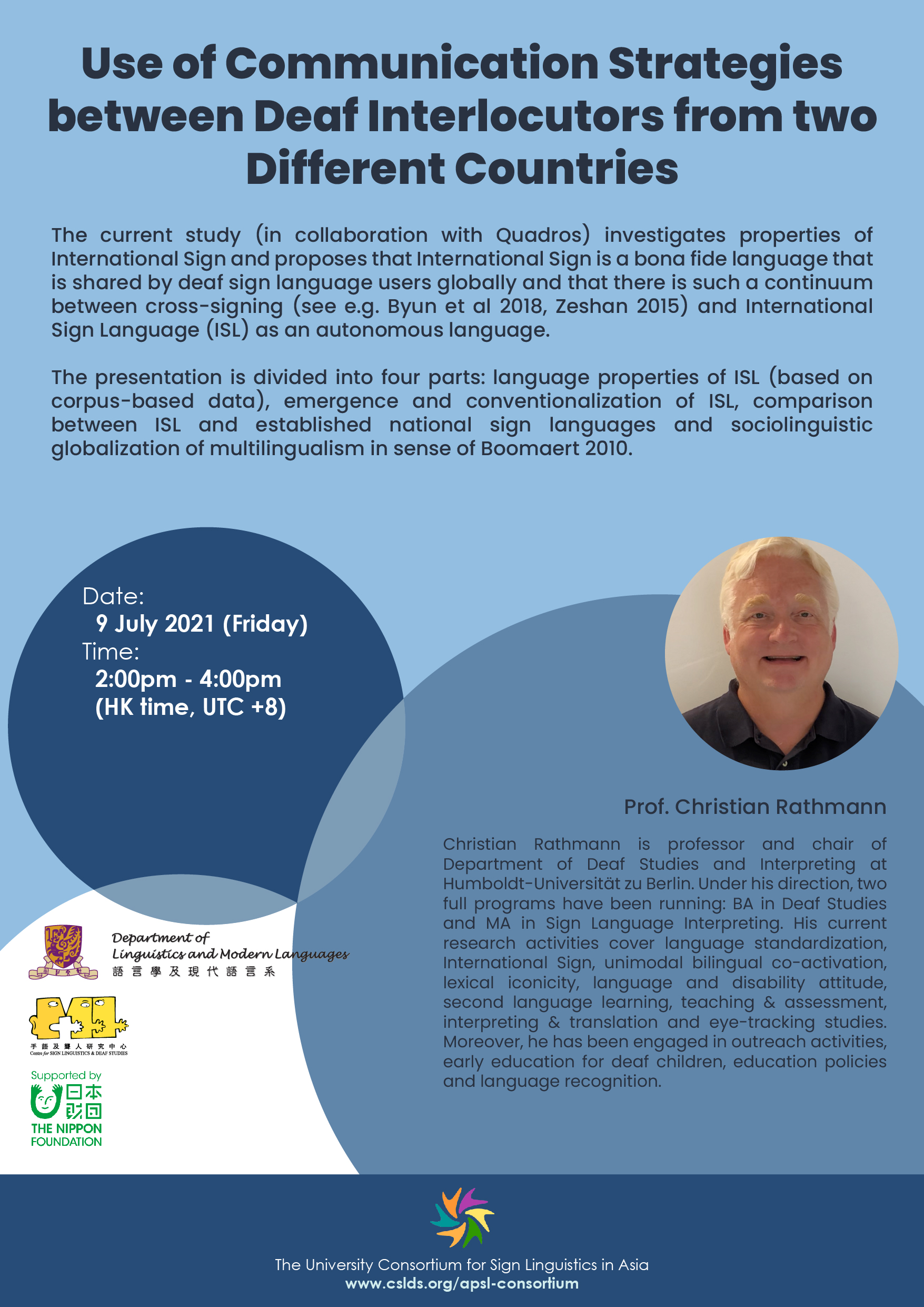 Webinar: Use of Communication Strategies between Deaf Interlocutors ...