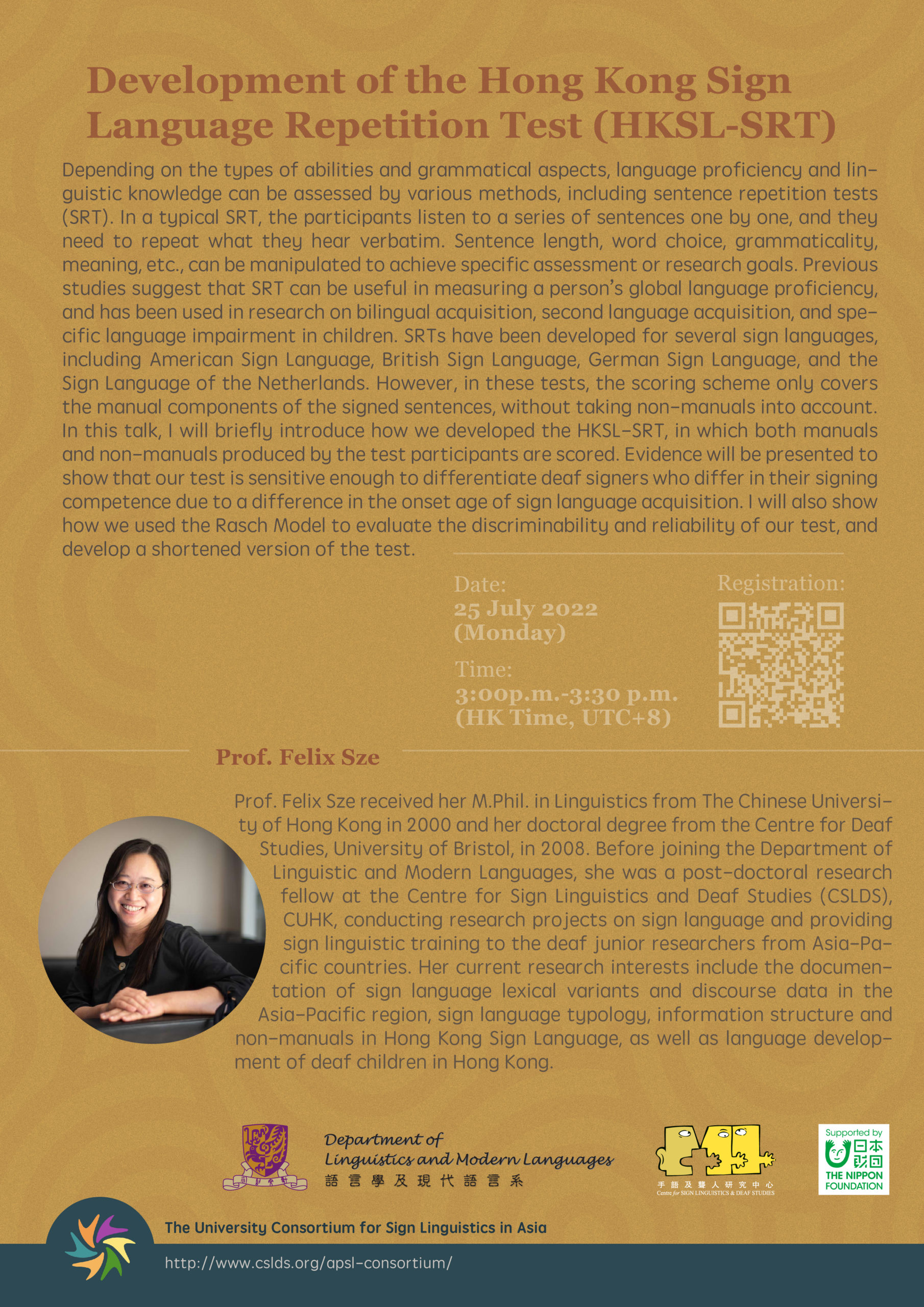 Webinar: Development of the Hong Kong Sign Language Sentence Repetition ...